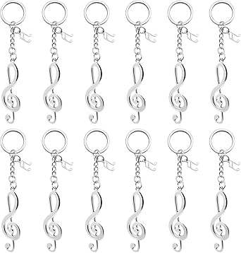 YaeYur 12PCS Music Gift Set Metal Musical Note Key Chain Music Symbol ...