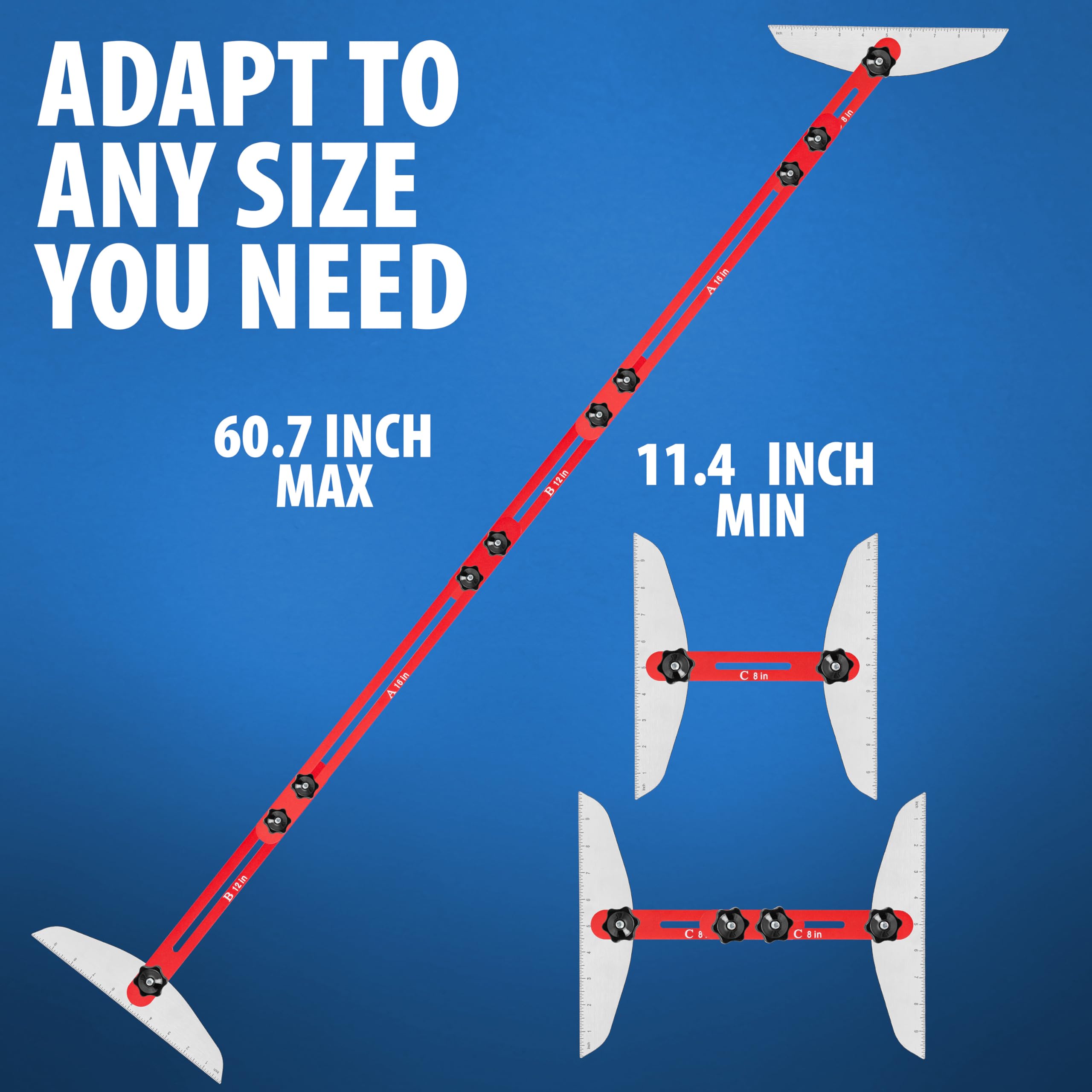 Saker Stair Measuring Tool Stair Tread Template Tool, Stair Tread Gauge ...