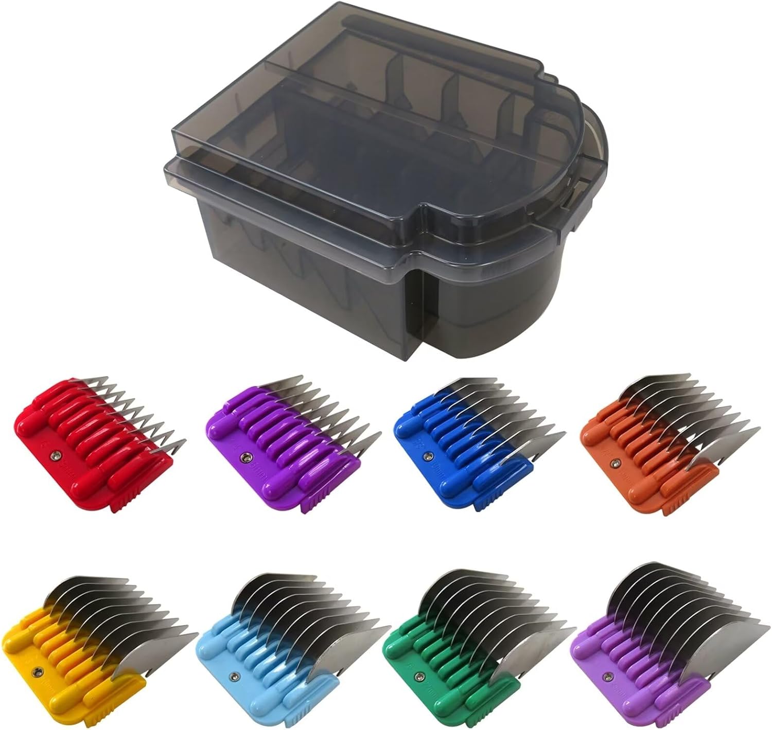 Amazon.com: JRSHOME Stainless Steel Attachment 8 Colors Guide Comb Set ...