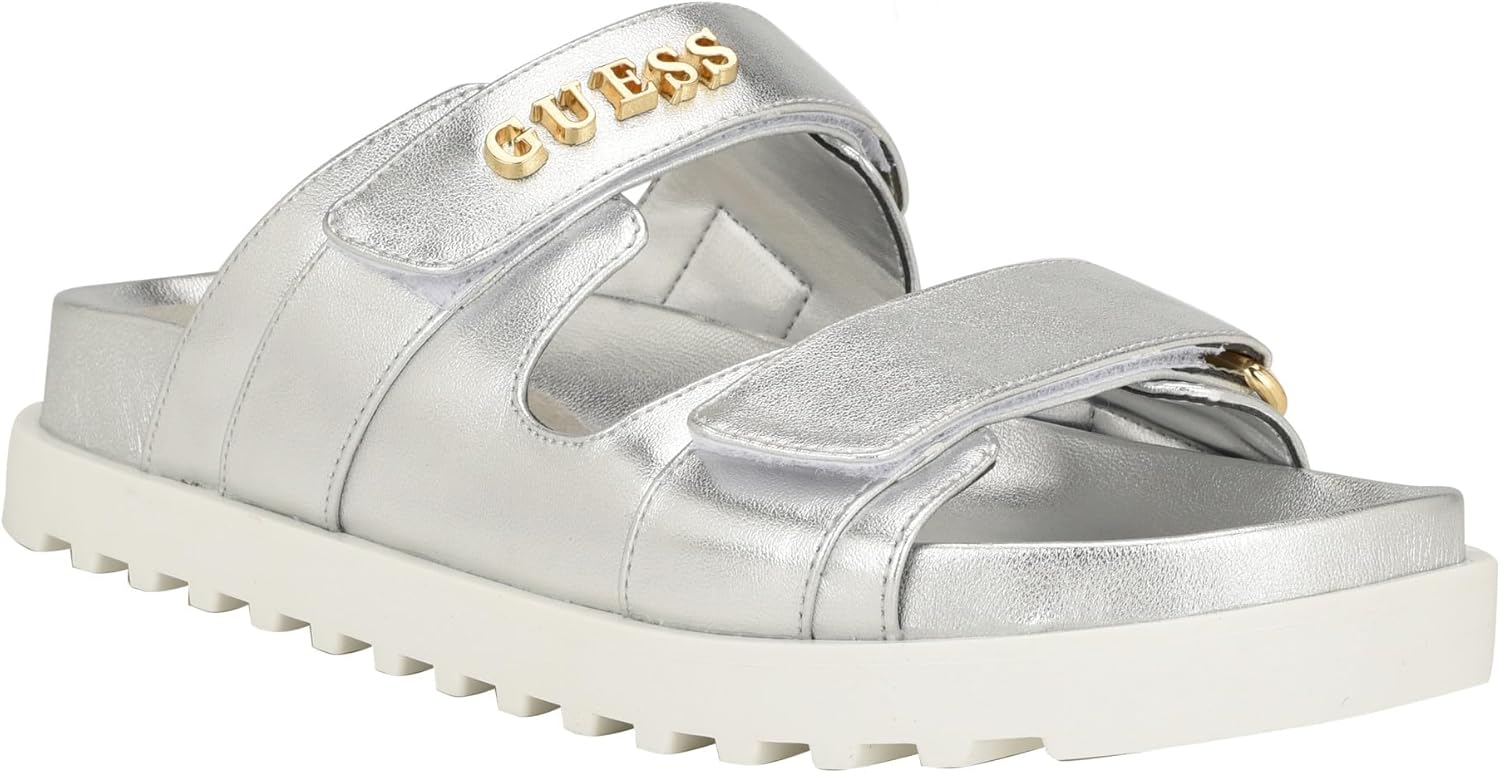 GUESS Women's Fabulon Flat Sandal, 8 M US: Amazon.co.uk: Fashion
