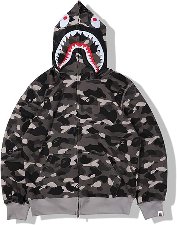 Pull à capuche Bape Shark Head - Avec fermeture éclair - Unisexe - Le ...