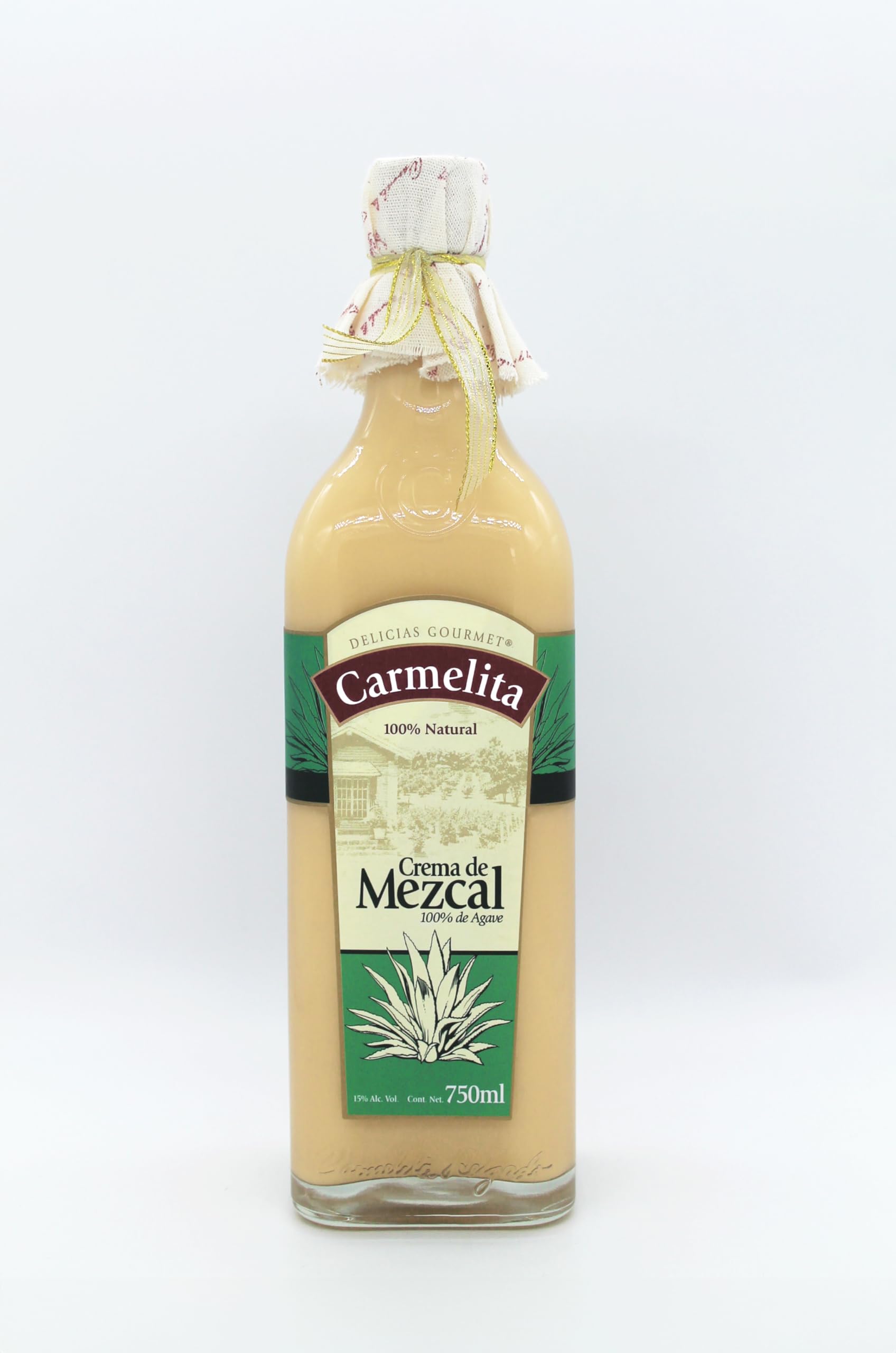 Crema de Mezcal Carmelita, Crema de Mezcal Artesanal 100% natural (750 ...