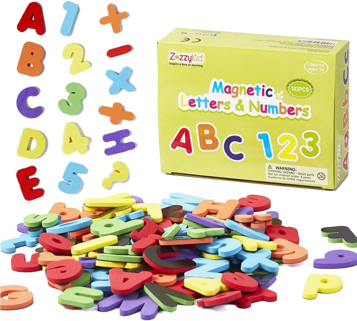 Magnetic Objects and Letters by Curious Columbus. Set of 52 Foam ...