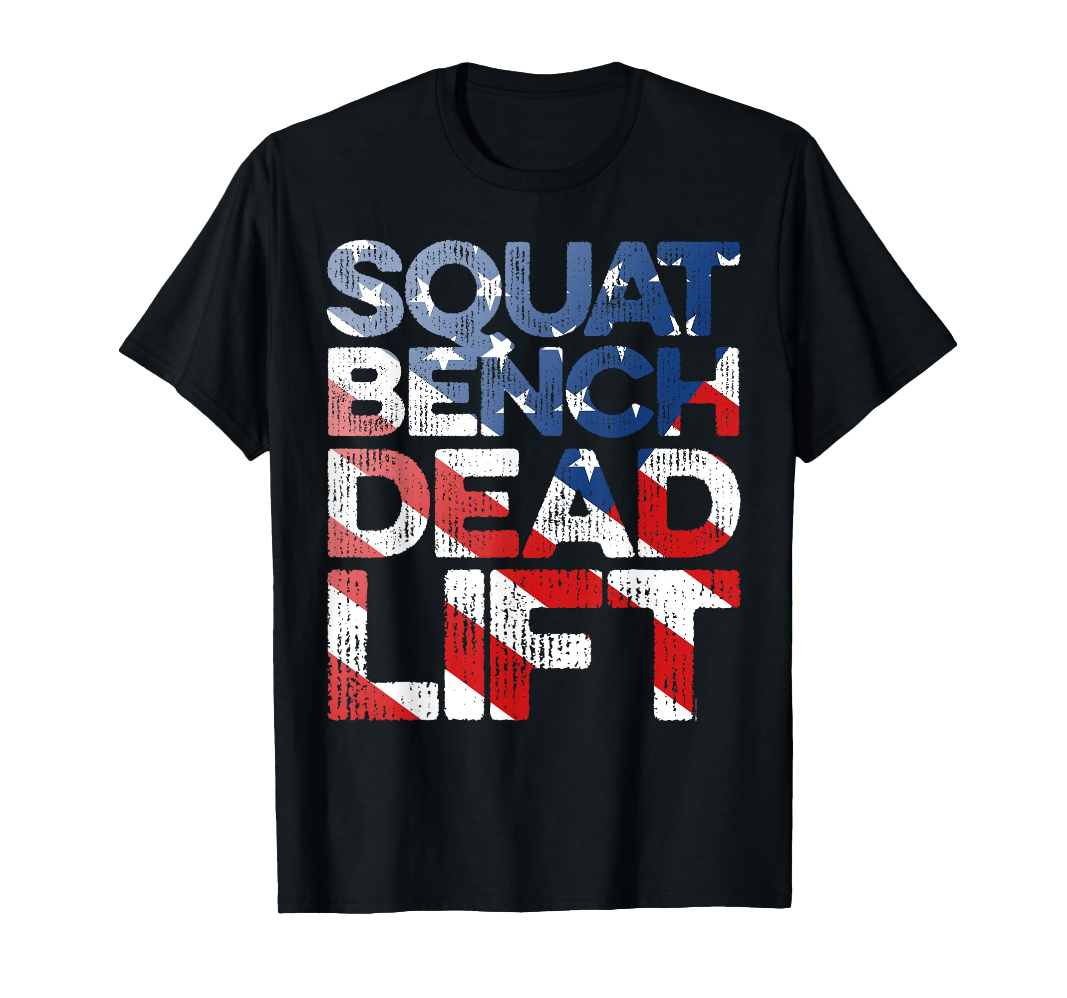 Amazon.com: USA FLAG Squat Bench Deadlift Shirt for Weight Training ...