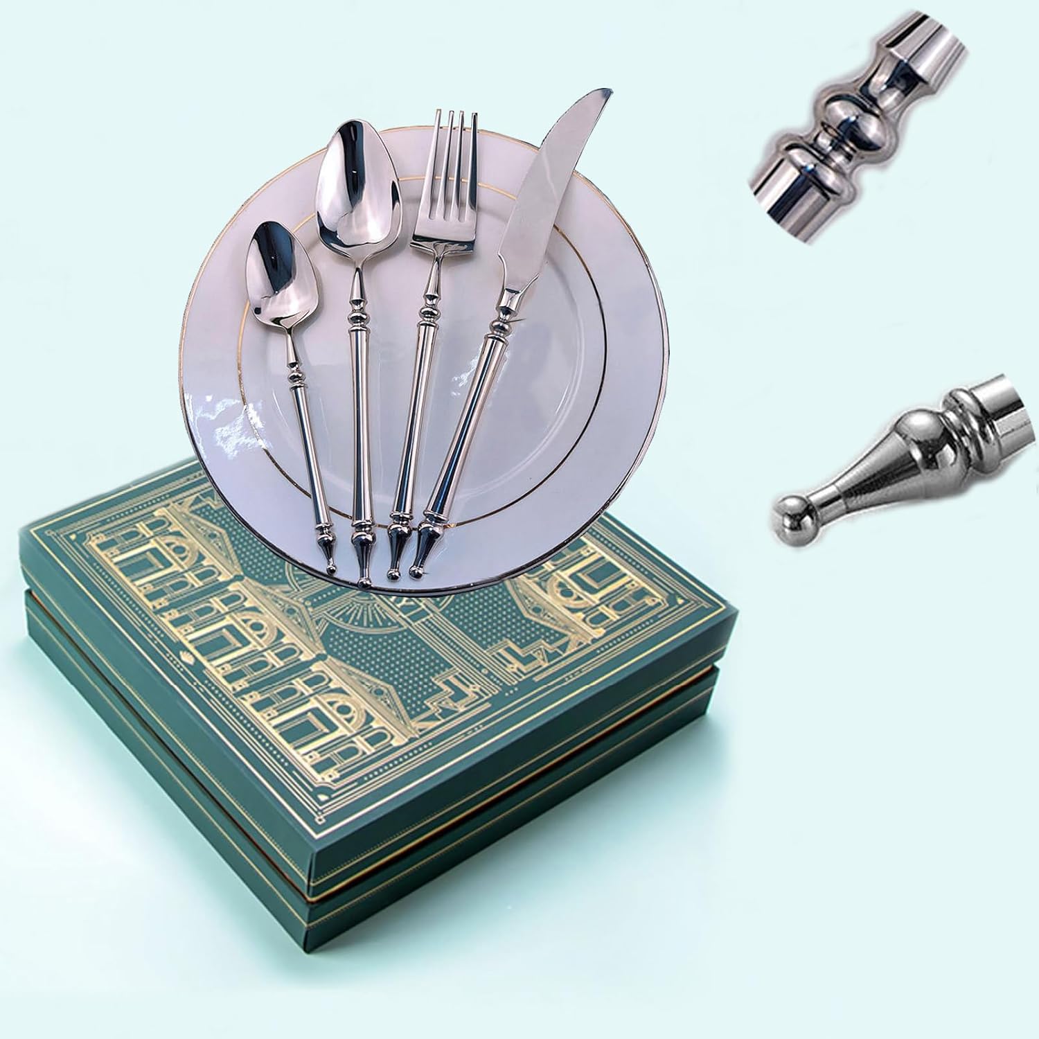 Amazon.com | Thomaso 32 Piece Unique Silverware sets, 18/10 Stainless ...