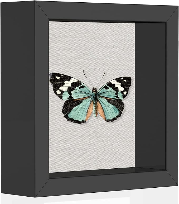 Amazon.com - 5x5 Shadow Box Picture Frame with Soft Linen Back - Metal ...