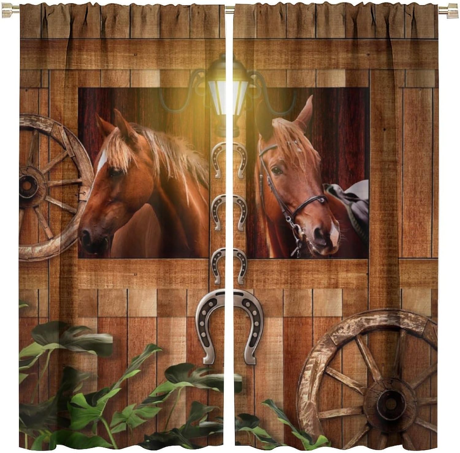 Amazon.com: FEIRIVERDU Horse Curtains, Western Curtains for Bedroom ...
