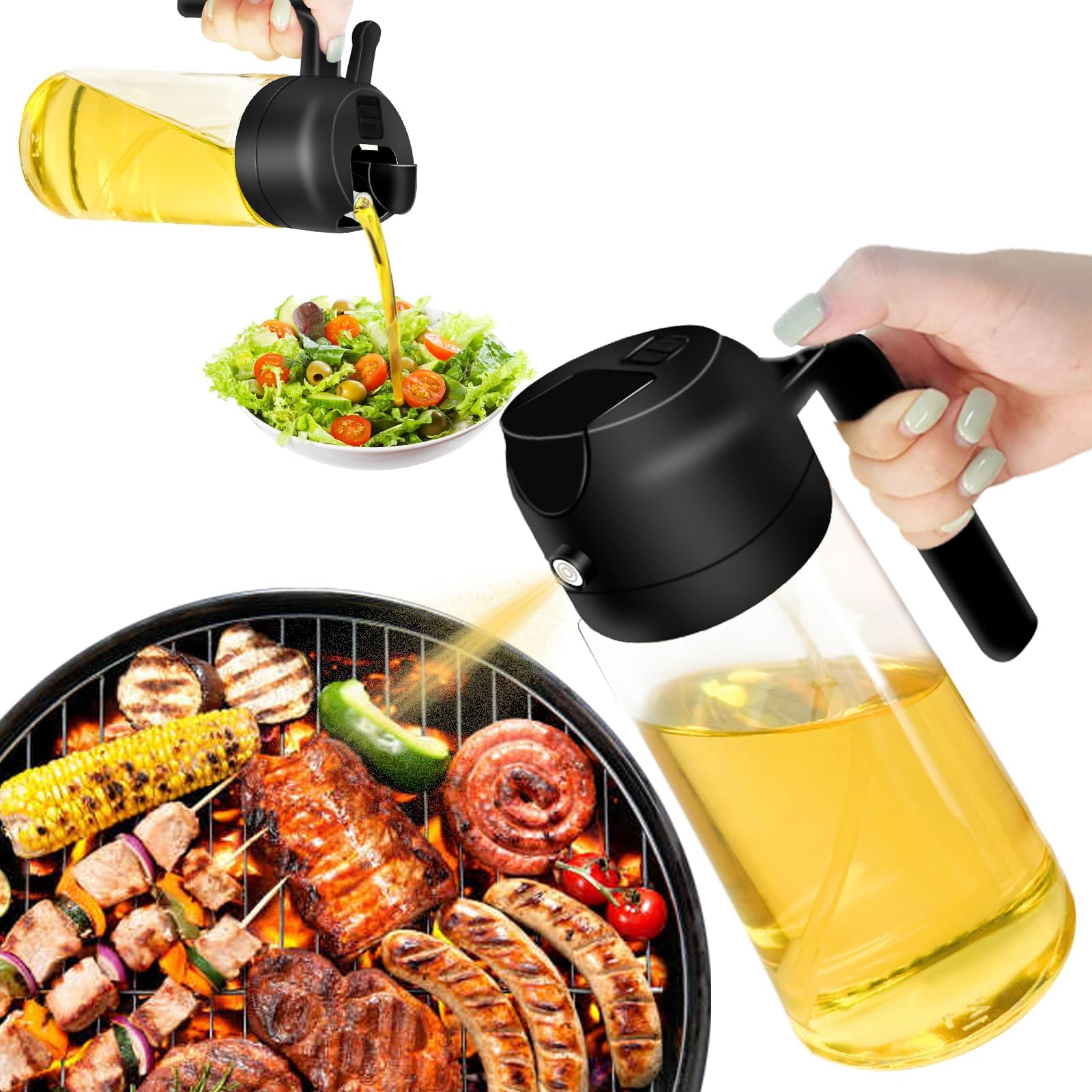Amazon.com: Yostyle 2 in 1 Oil Dispenser and Oil Sprayer, Oil Sprayer ...