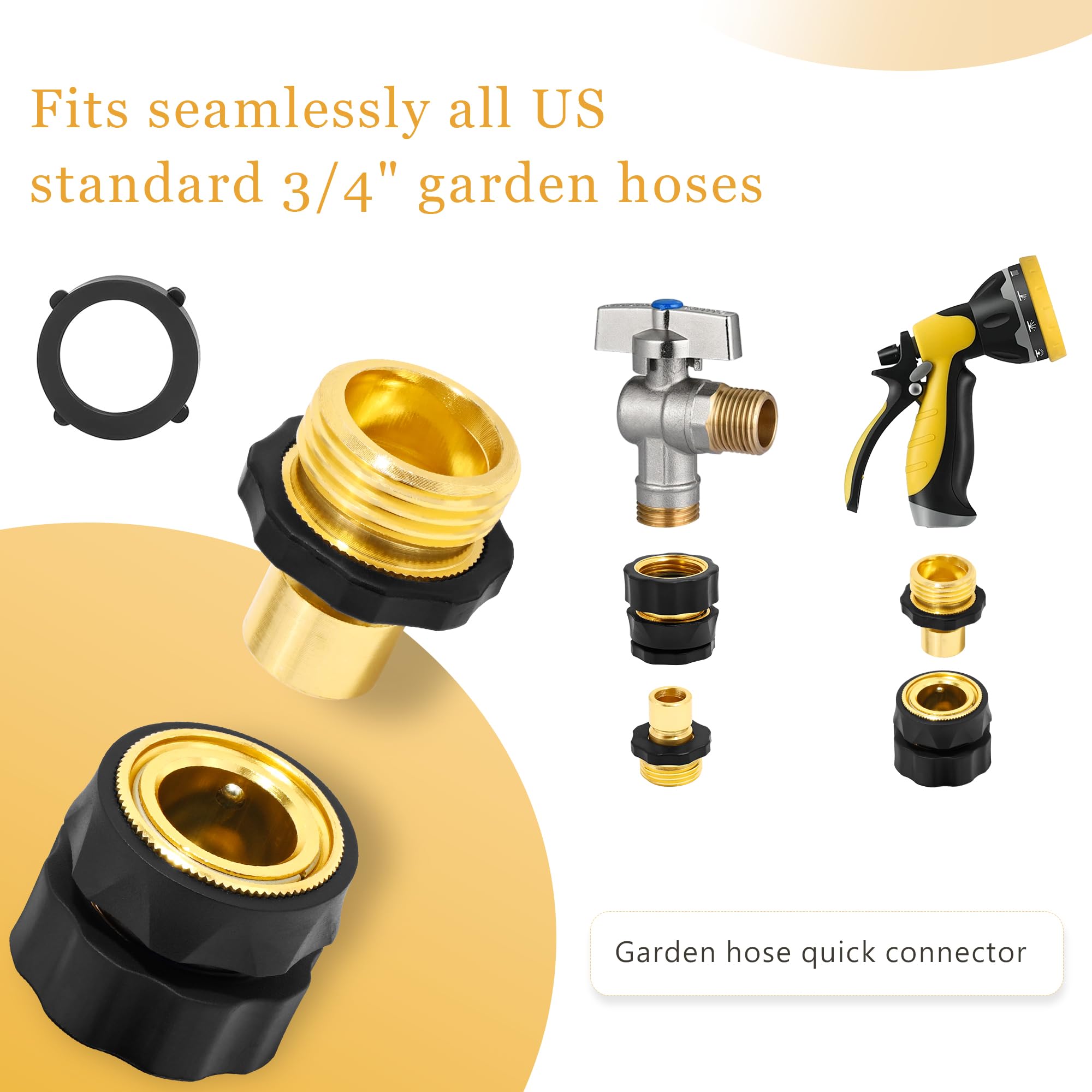Snapklik.com : Garden Hose Quick Connect Fittings No-Leak Water Hose ...