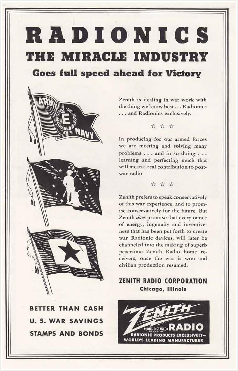 Amazon.com: RelicPaper 1943 Zenith Radio: Radionics, The Miracle ...