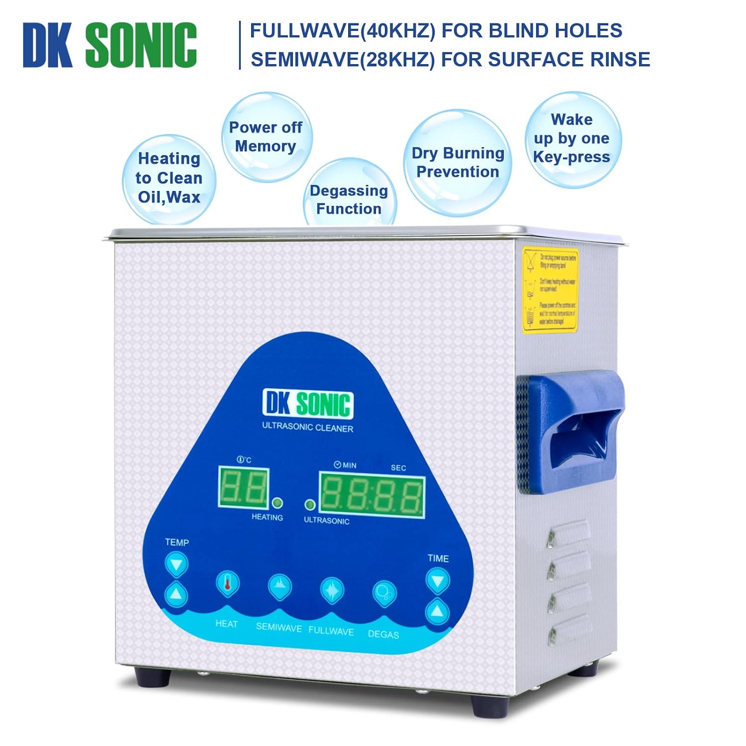 Buy DK SONIC Ultrasonic Cleaner with Digital Timer and Basket for ...