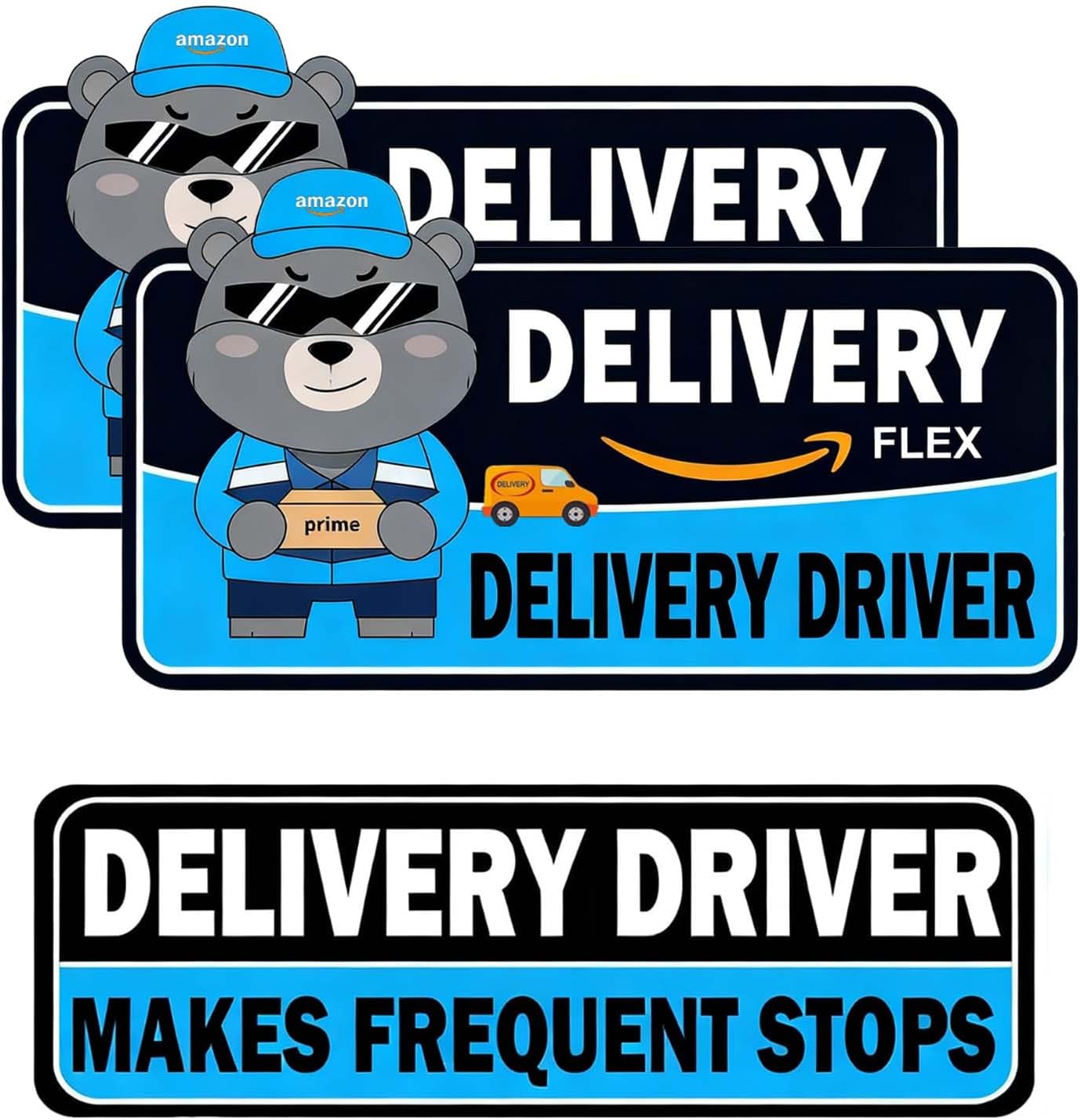 Amazon.com: Flex Delivery Driver Car Magnet, 3PCS Frequent Stops ...