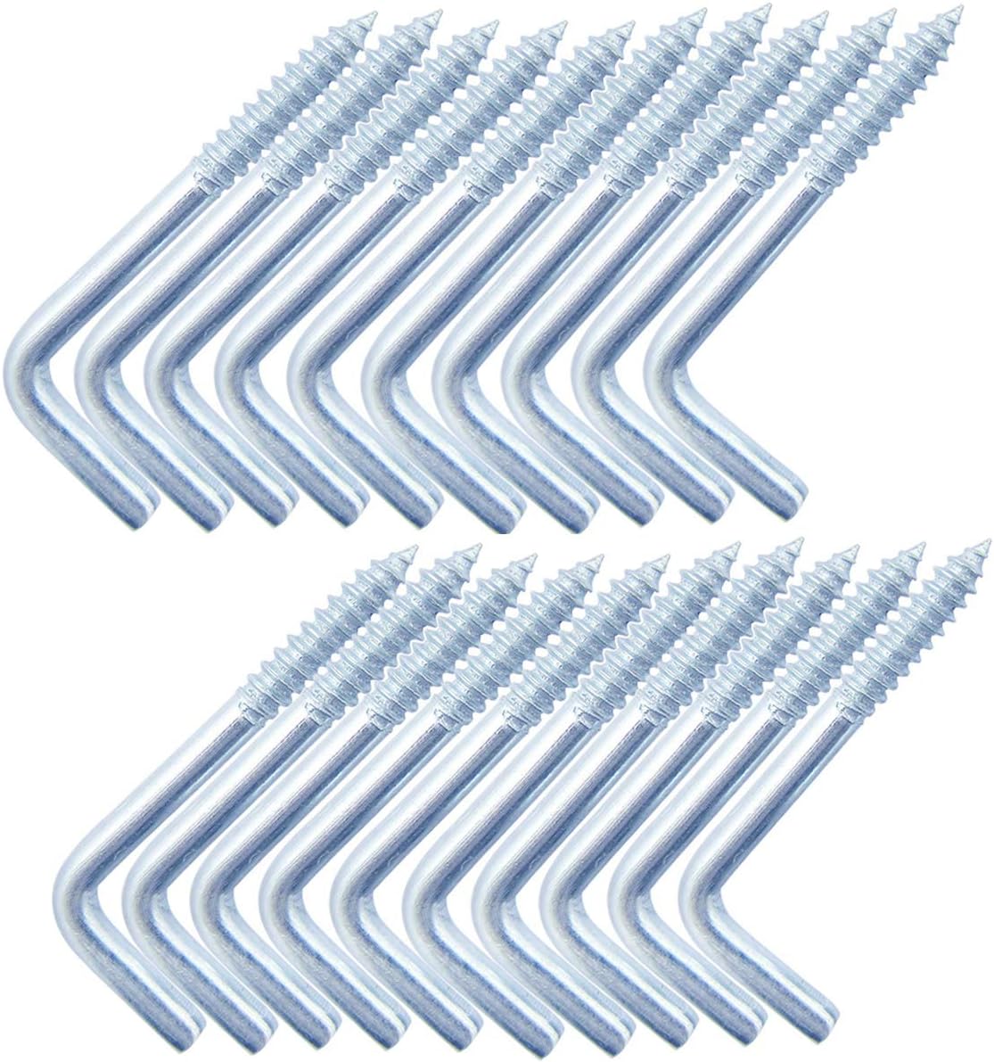 Amazon.com: Shells 50PCS Silver Color Carbon Steel Metal Right-Angle ...