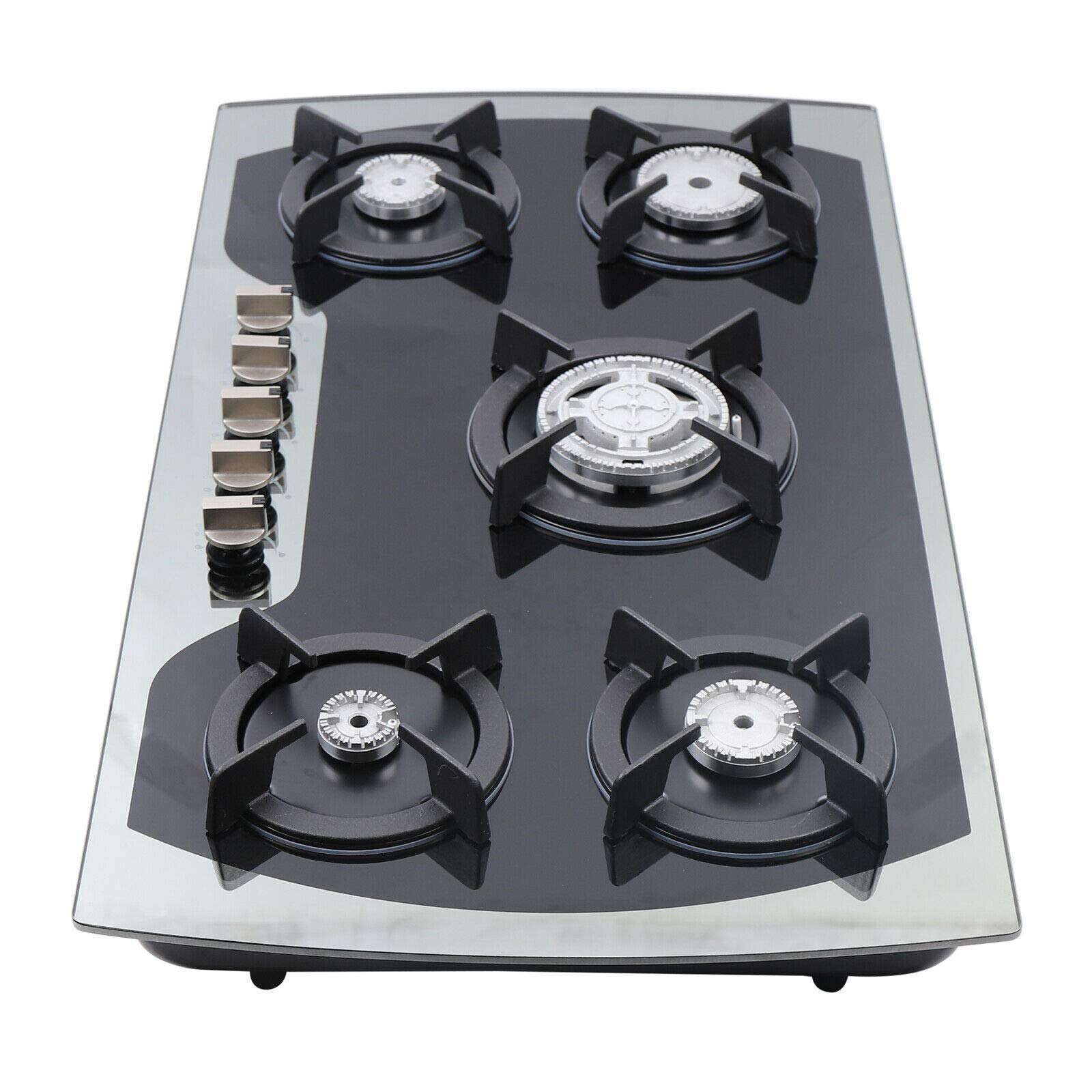 Snapklik.com : 35 Inch Gas Cooktop, Built-In 5 Burner Gas Hob Cook Top ...