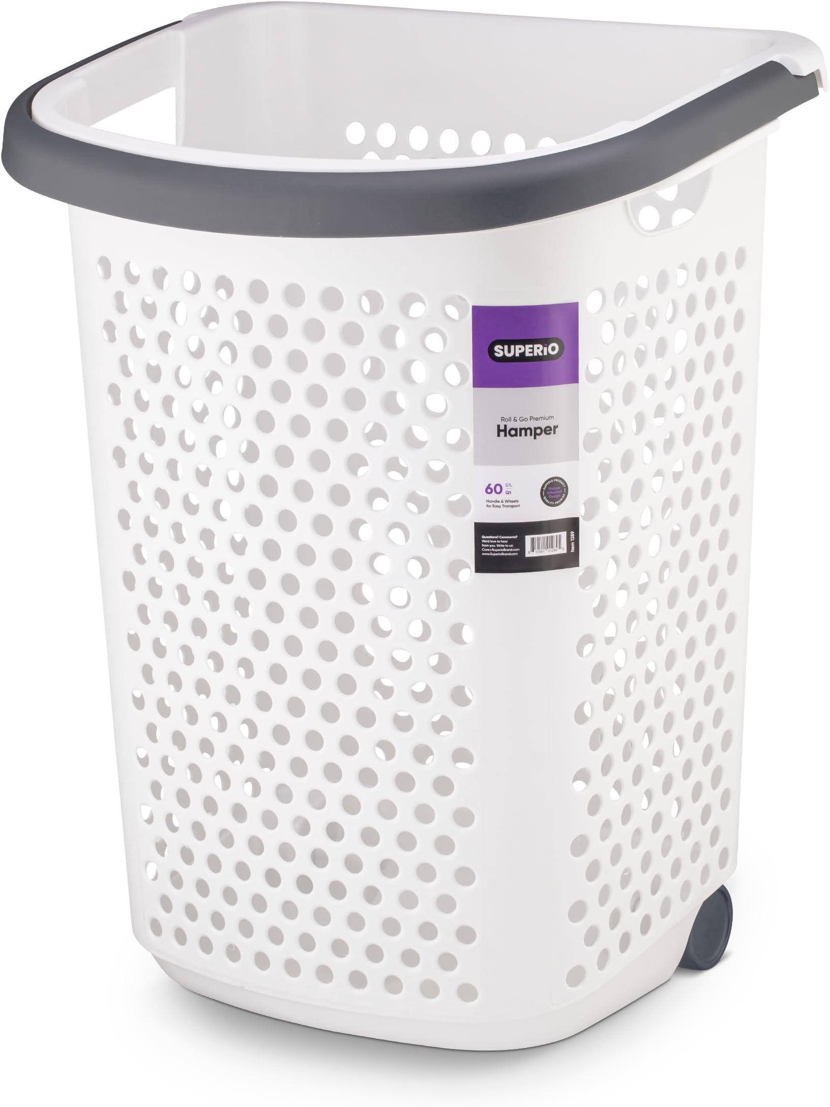 Amazon.com: Home Logic 2.0-Bu. Rolling Laundry Hamper Container Bin ...