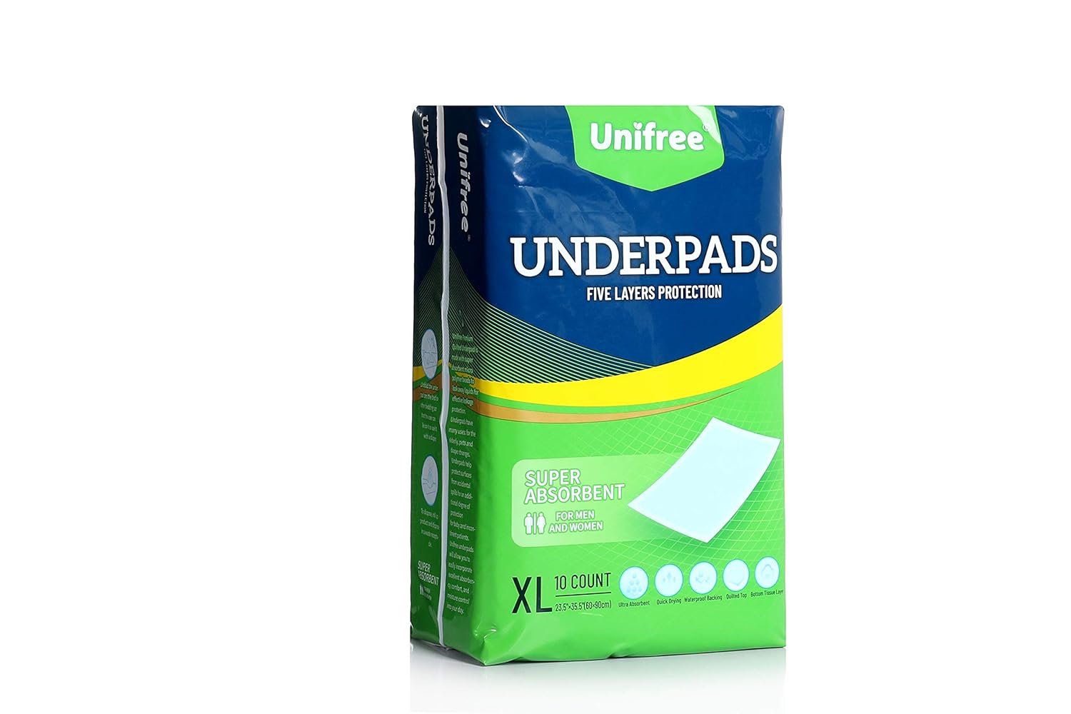 Unifree Premium Disposable Underpad, Incontinence Pad, Super Absorbent ...