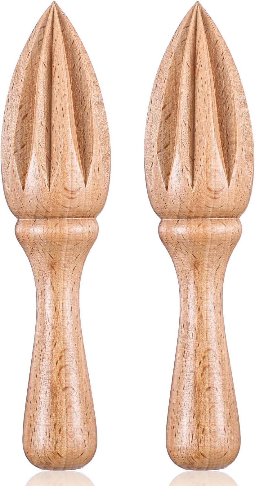 Amazon.com: COMNICO 2 Pcs Wooden Citrus Reamer Wood Handheld Hand ...
