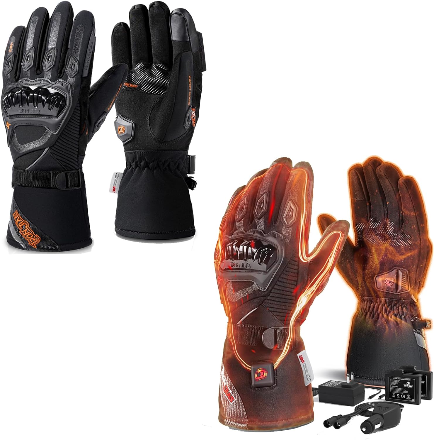 Amazon.com: IRON JIA'S Heated Motorcycle Gloves and Winter Motorcycle ...