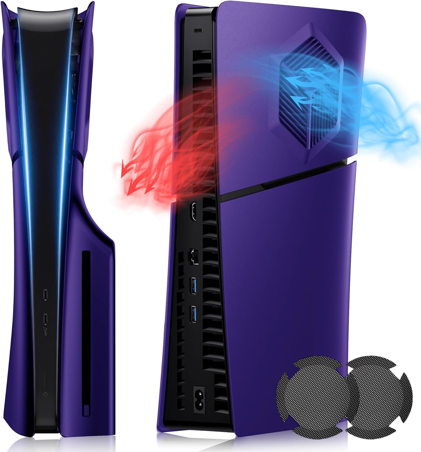 Amazon.com: Miimall for PS5 Plates Disc Edition, Hard Shell Cooling ...