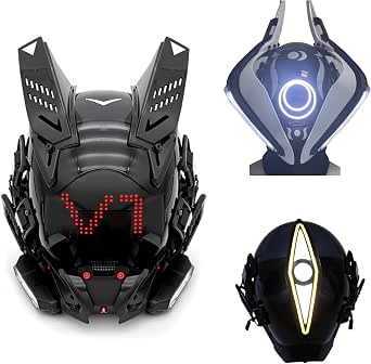 Amazon.com: Fudaole Cool DIY Cyberpunk mask+Moon knight Mask+Cyclops ...