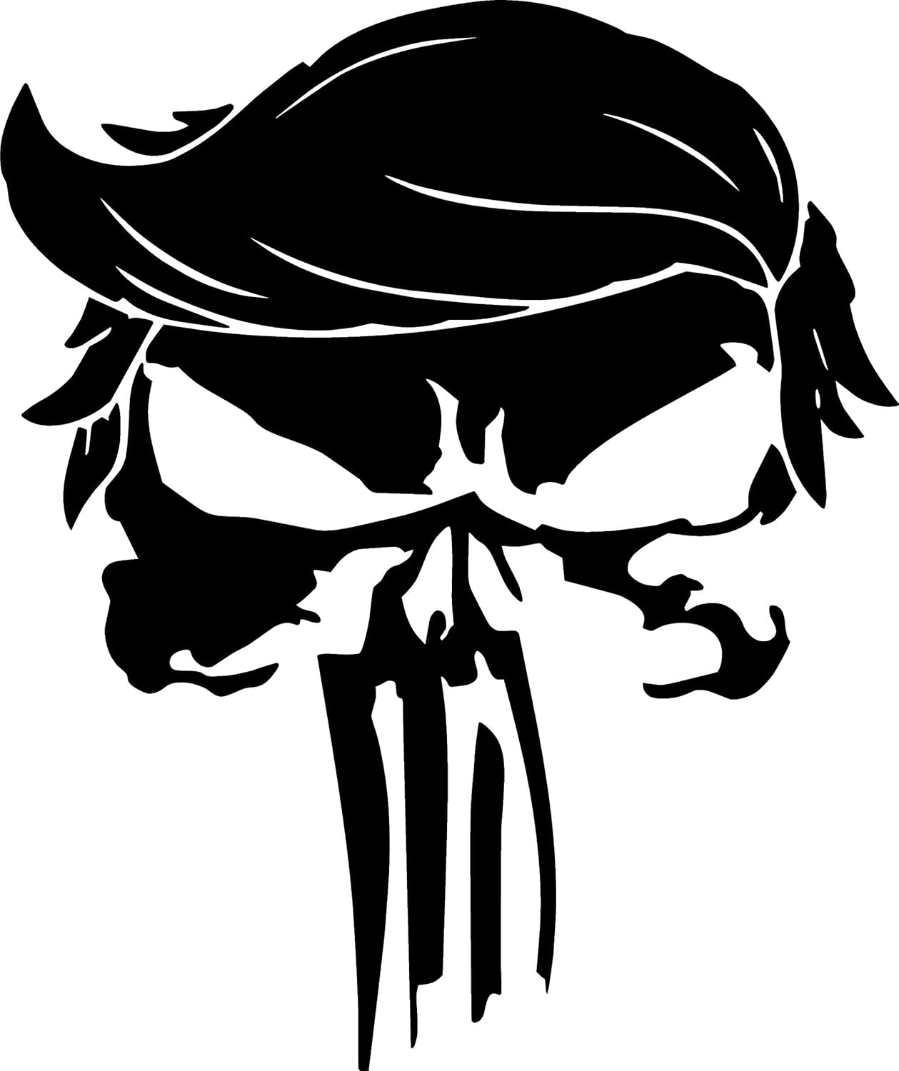 Amazon.com: Cbcdecals- Trump Skull Vinyl Decal Solid Color : Handmade ...