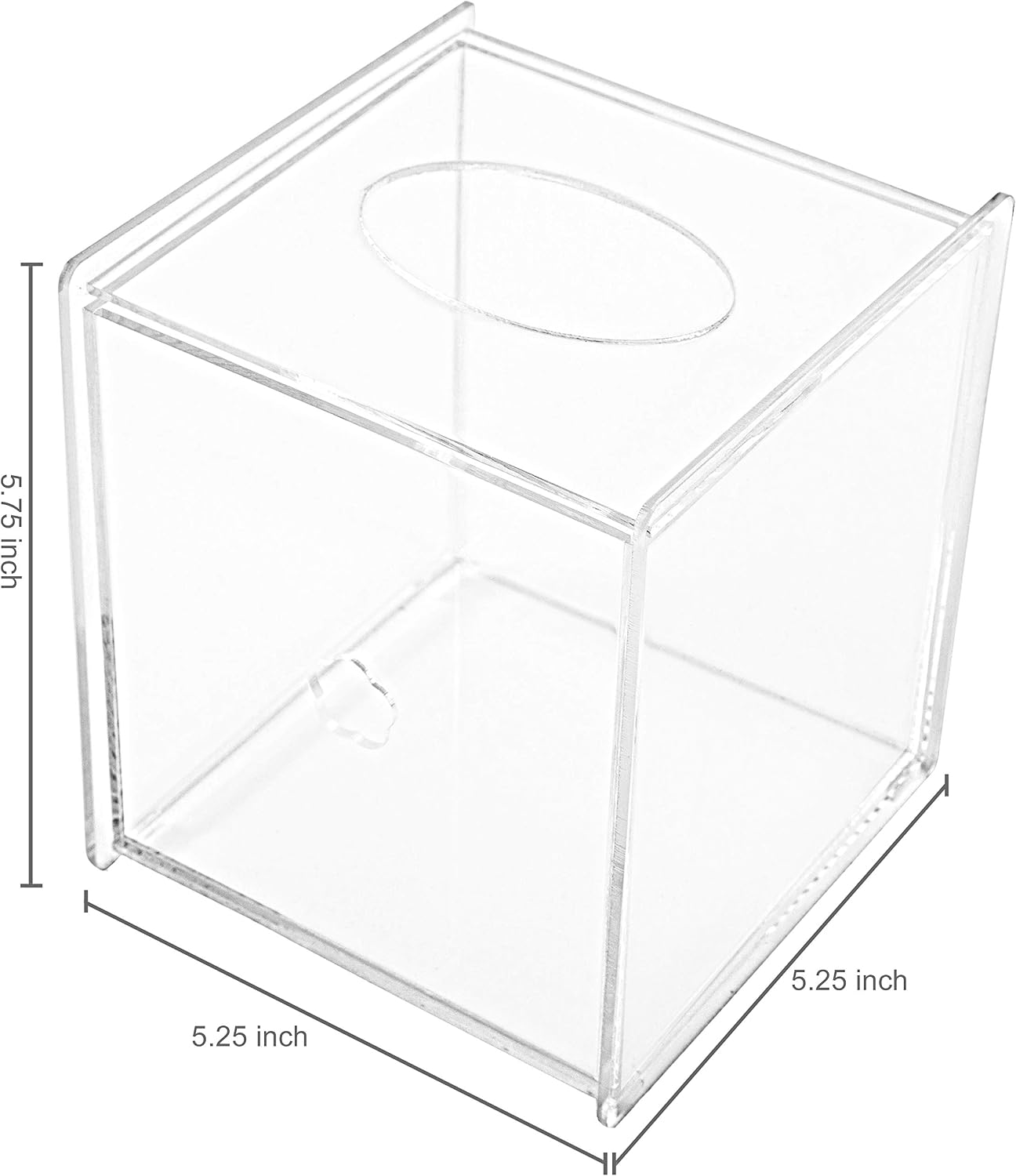 MyGift Clear Acrylic Square Tissue Box Covers, Set of 2 - BigaMart