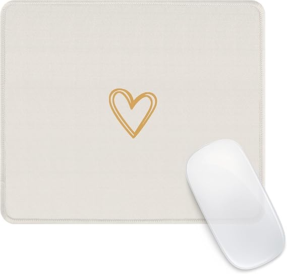 Amazon.com: Seorsok Square Aesthetic Cute Heart Mouse Pad,Office Home ...