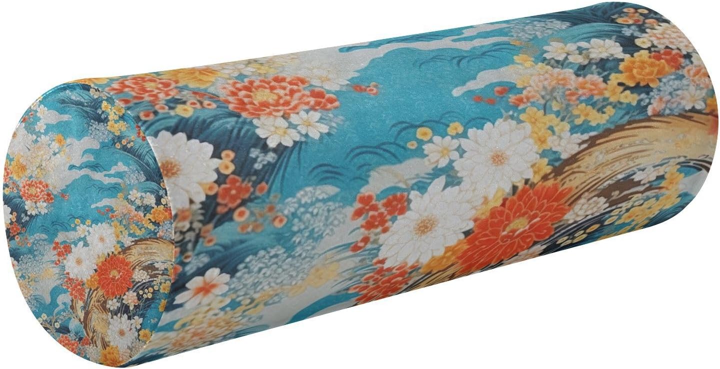 Amazon.com: PaChyLuu Japanese Style Flowers Neck Pillow Memory Foam ...