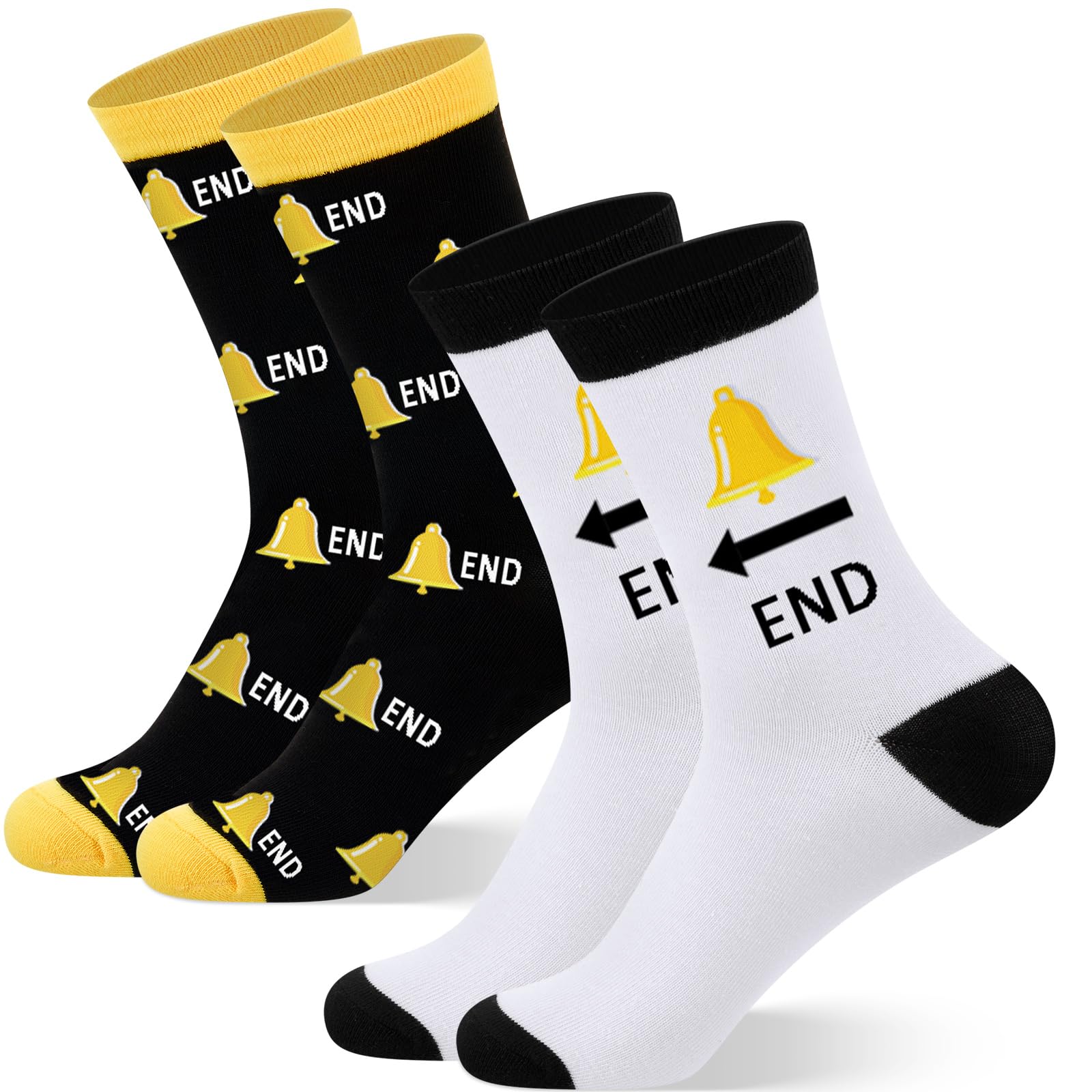 Geyoga 2 Pairs Funny Bell End Socks Novelty Socks for Men Dad Brother ...