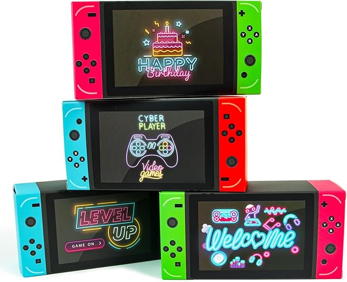 Amazon.com: EYNDYN 20PCS Video Game Party Favor Boxes Game on Theme ...