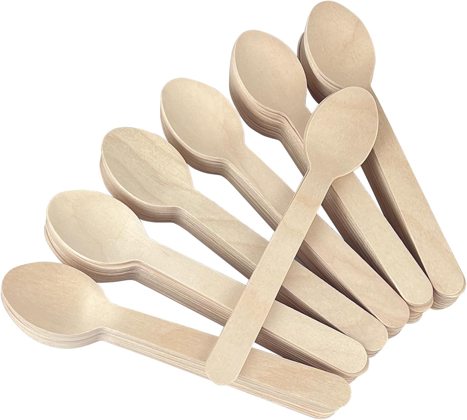 Amazon.com: Disposable Wooden Spoons – 110 Pack 3.9 Inch Mini Wooden ...