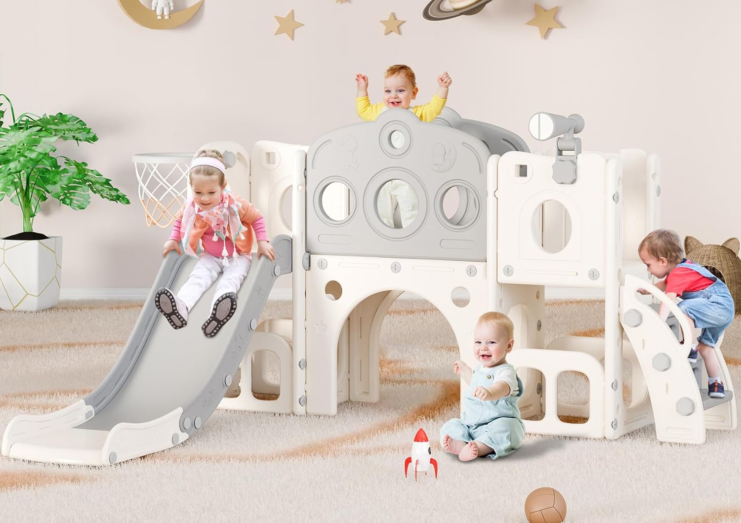 Amazon.com: Babytronic Toddler Slide Set, 8 in 1 Kids Slide with ...