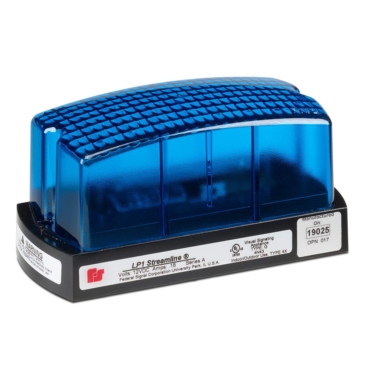 Federal Signal LP1-120B Streamline Low Profile Mini Strobe Light ...