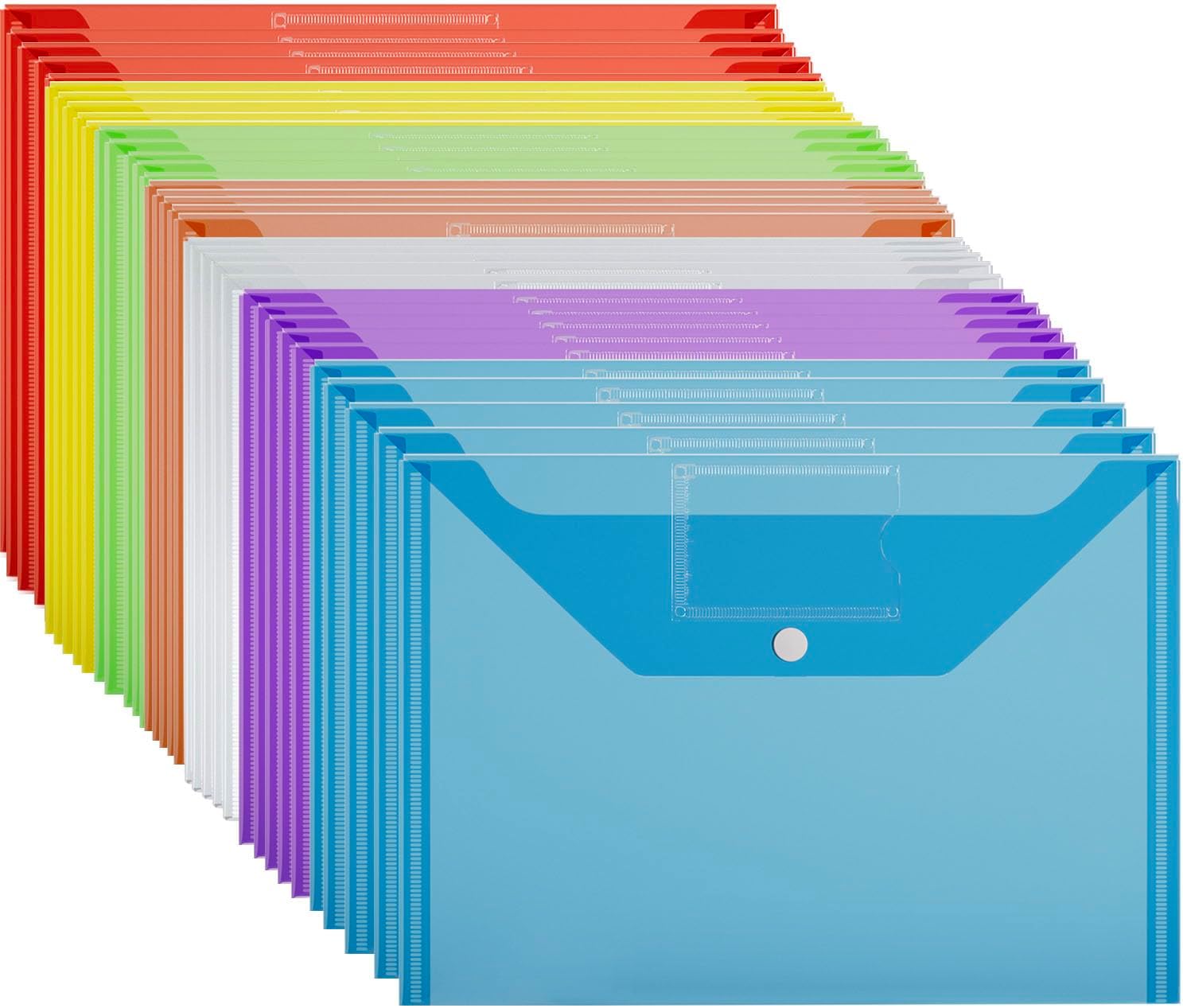 Plastic Wallets - 30 Pack A4 Folders Wallets Plastic Document Files ...