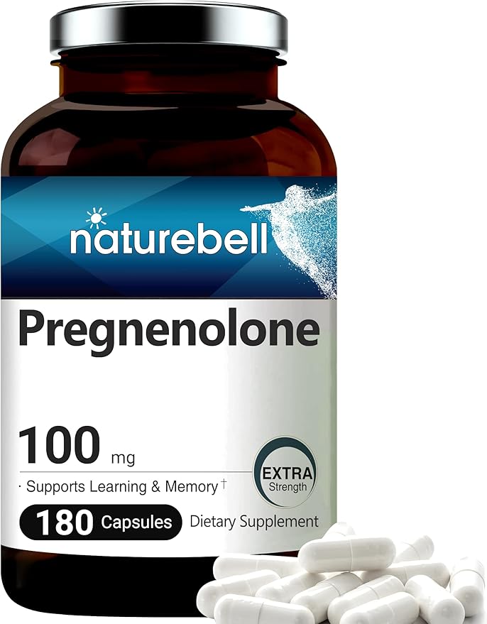 Super Pregnenolone 100mg, 180 Capsules, Premium Pregnenolone Supplement ...