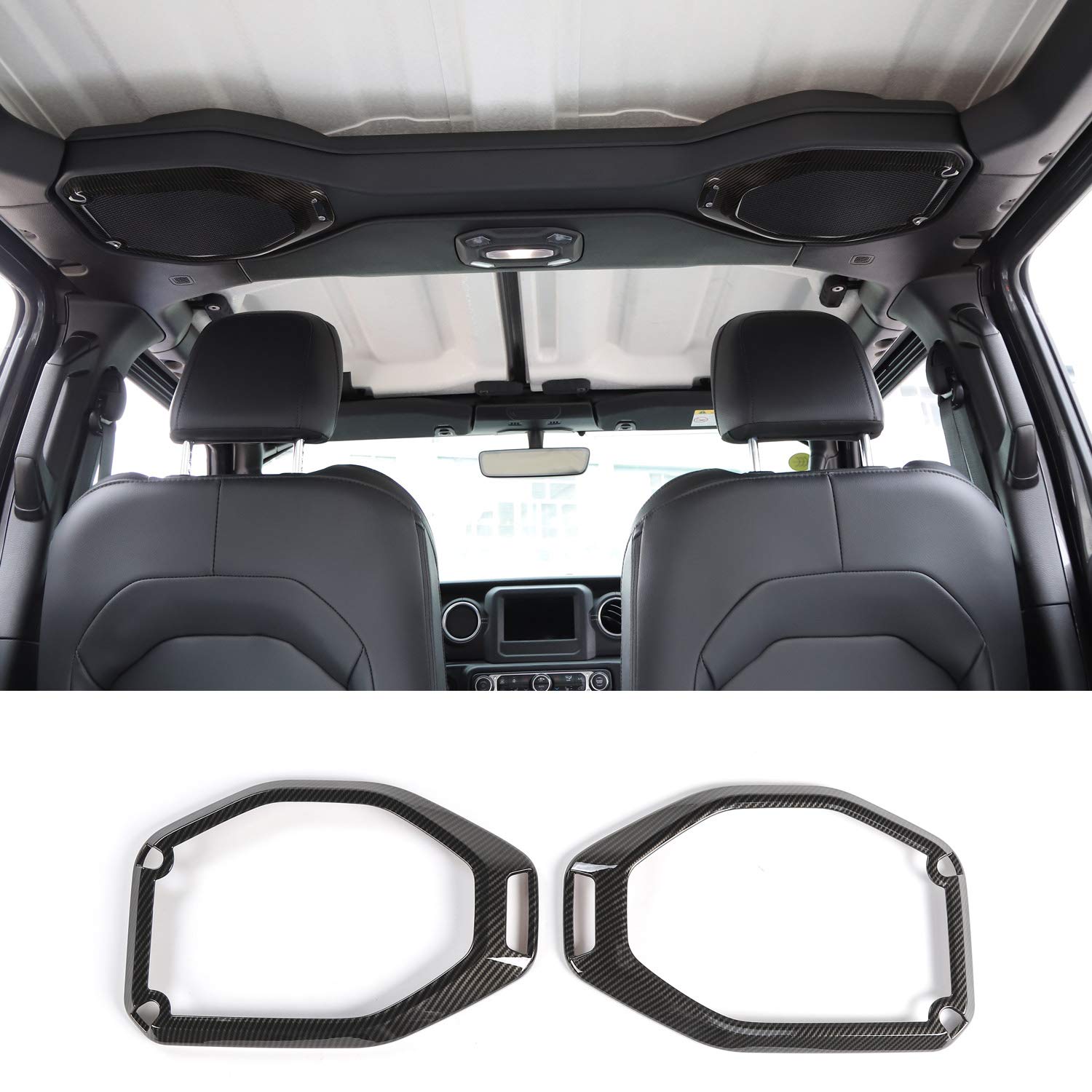 Snapklik.com : Car Top Roof Speaker Frame Trim Cover For 2018-2023 Jeep ...