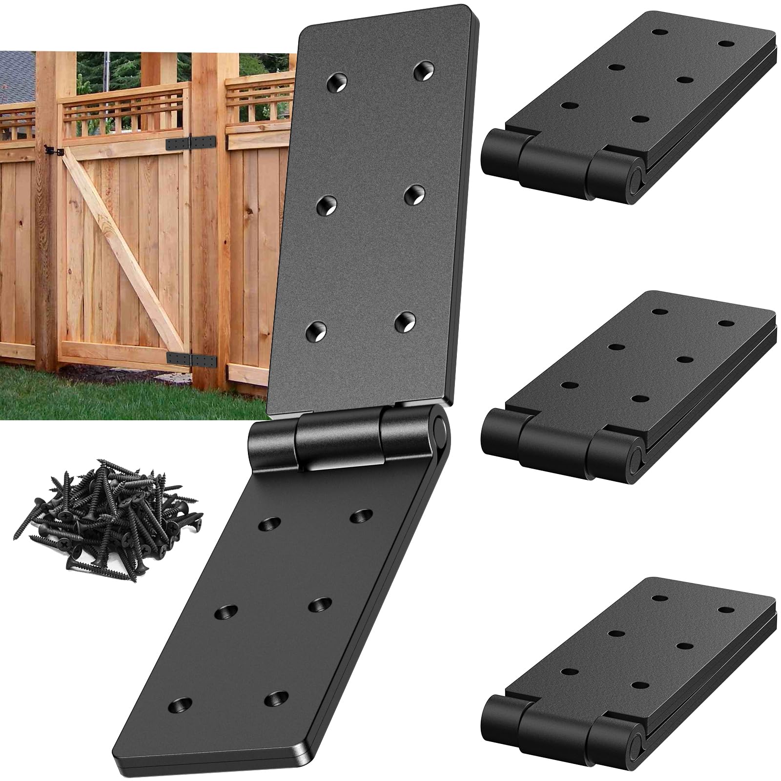 Snapklik.com : Heavy Duty Gate Hinges, 270 Degree Adjustable Gate ...