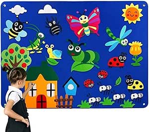 Flannel Felt-Board Stories for Toddlers, Bugs Caterpillar Large Wall ...