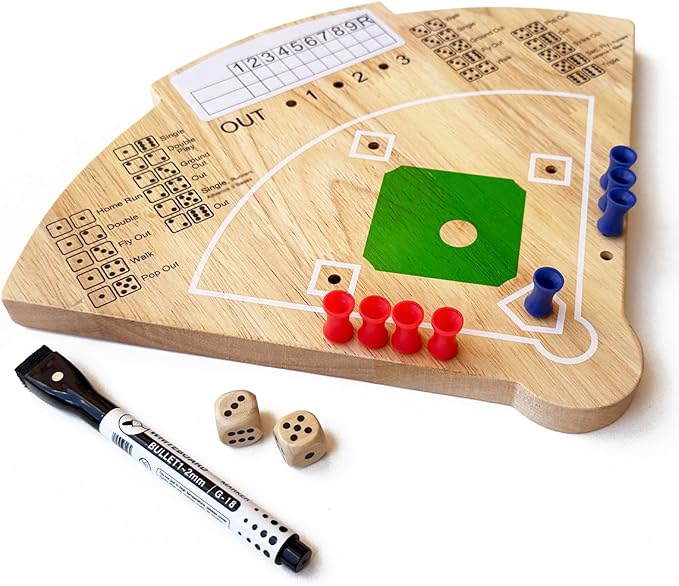 Amazon.com: Deartisan Baseball Board Game, Oak Made Leisure Game for ...