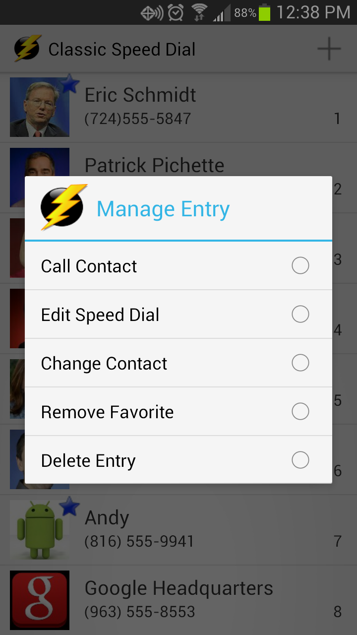 Classic Speed Dial - App on Amazon Appstore