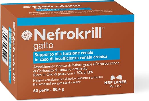 NBF Lanes Nefrokrill Gatto, miękkie kapsułki wspomagające ...