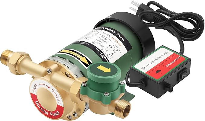 Amazon.com: 120W Water Pressure Booster Pump 115VAC,396 GPH,21.7 PSI ...