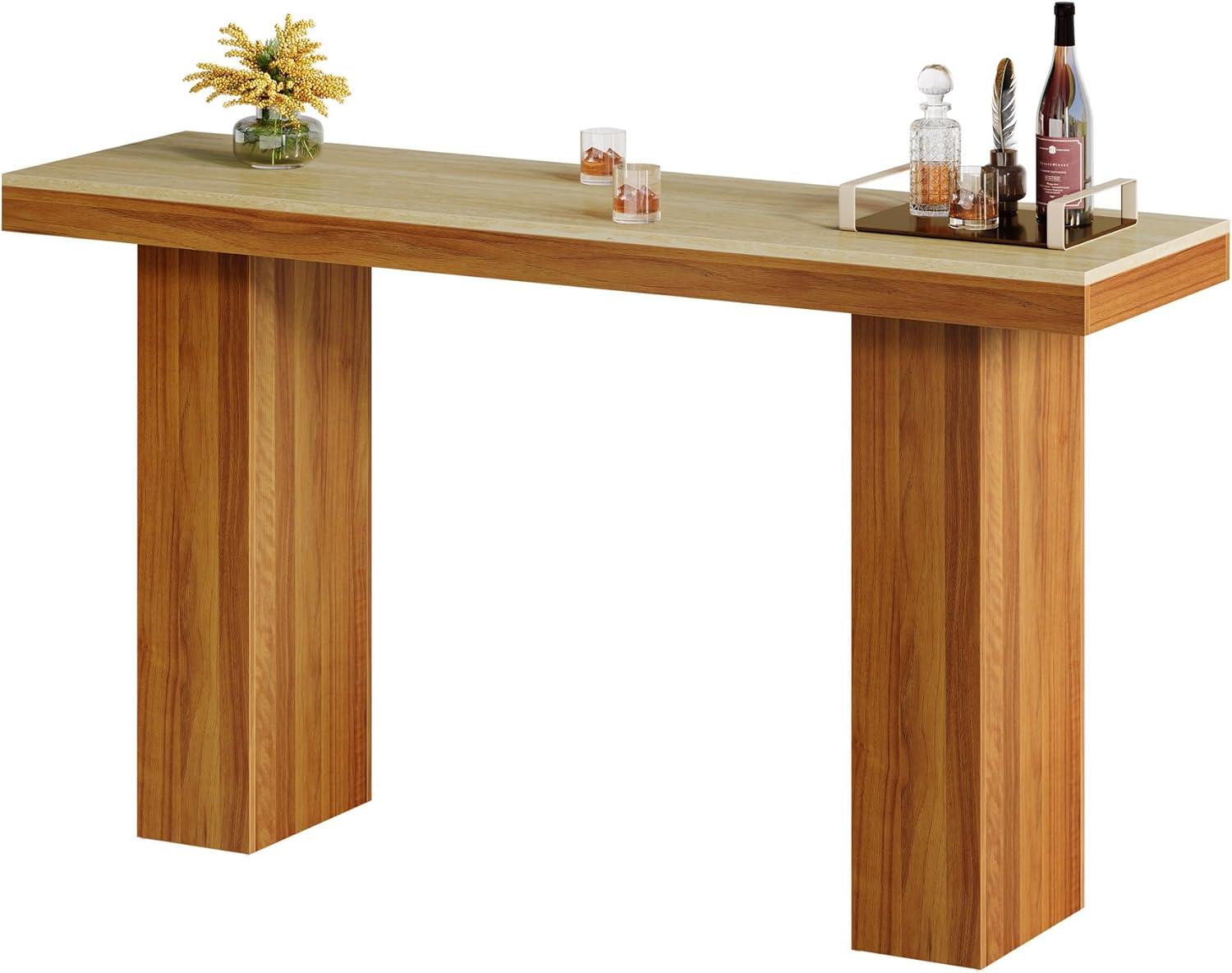 Amazon.com: Tribesigns Long Bar Table, Counter Height Pub Table Home ...