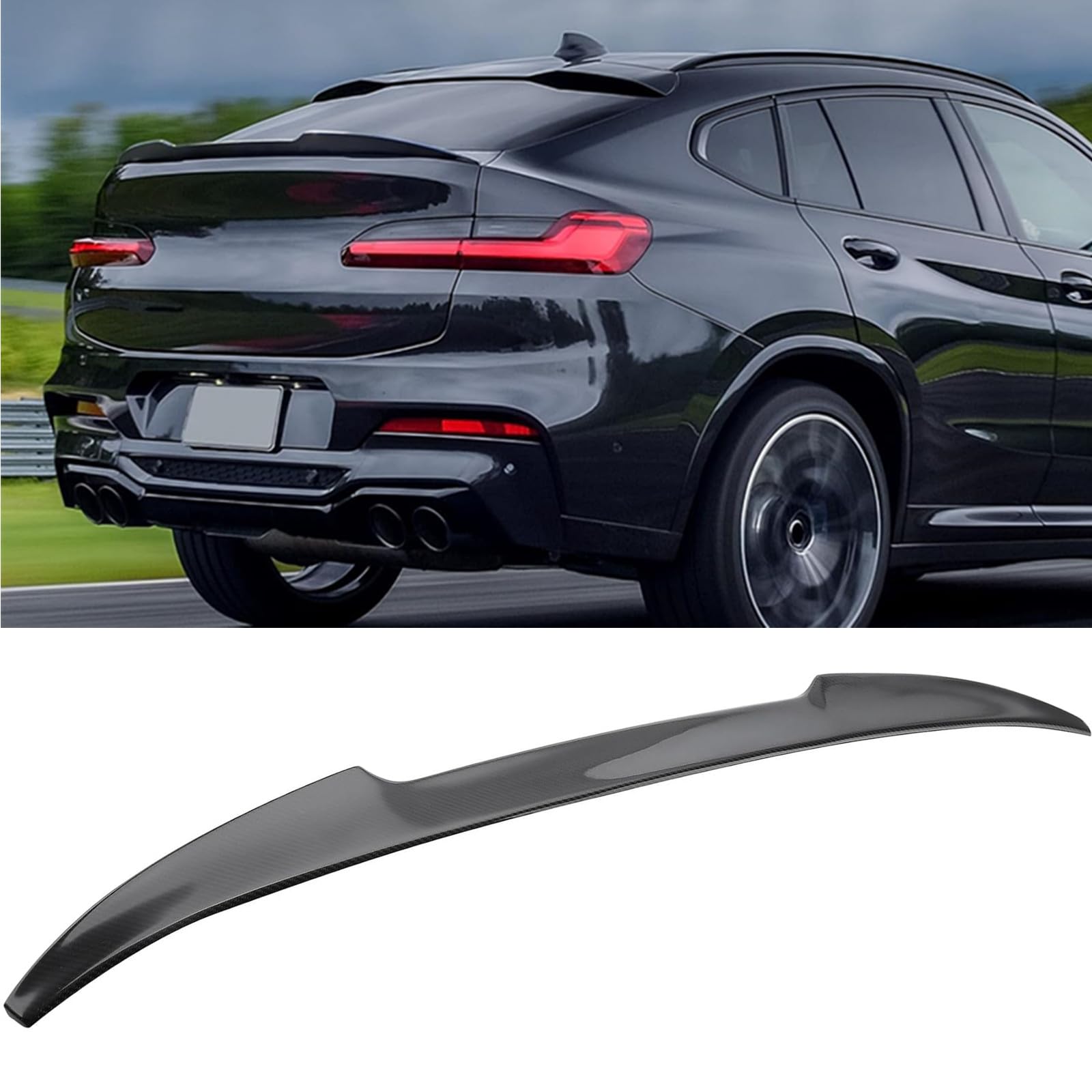 Snapklik.com : MotorFansClub Rear Spoiler Trunk Wing Fit For BMW X4 G02 ...