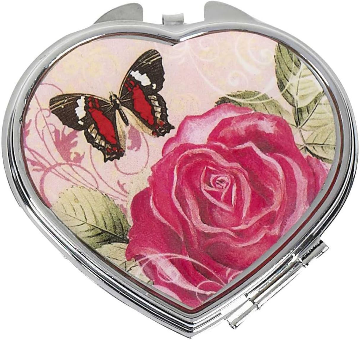 Amazon.com - Roses Heart Shaped Compact Mirror From Ganz - Roses with ...
