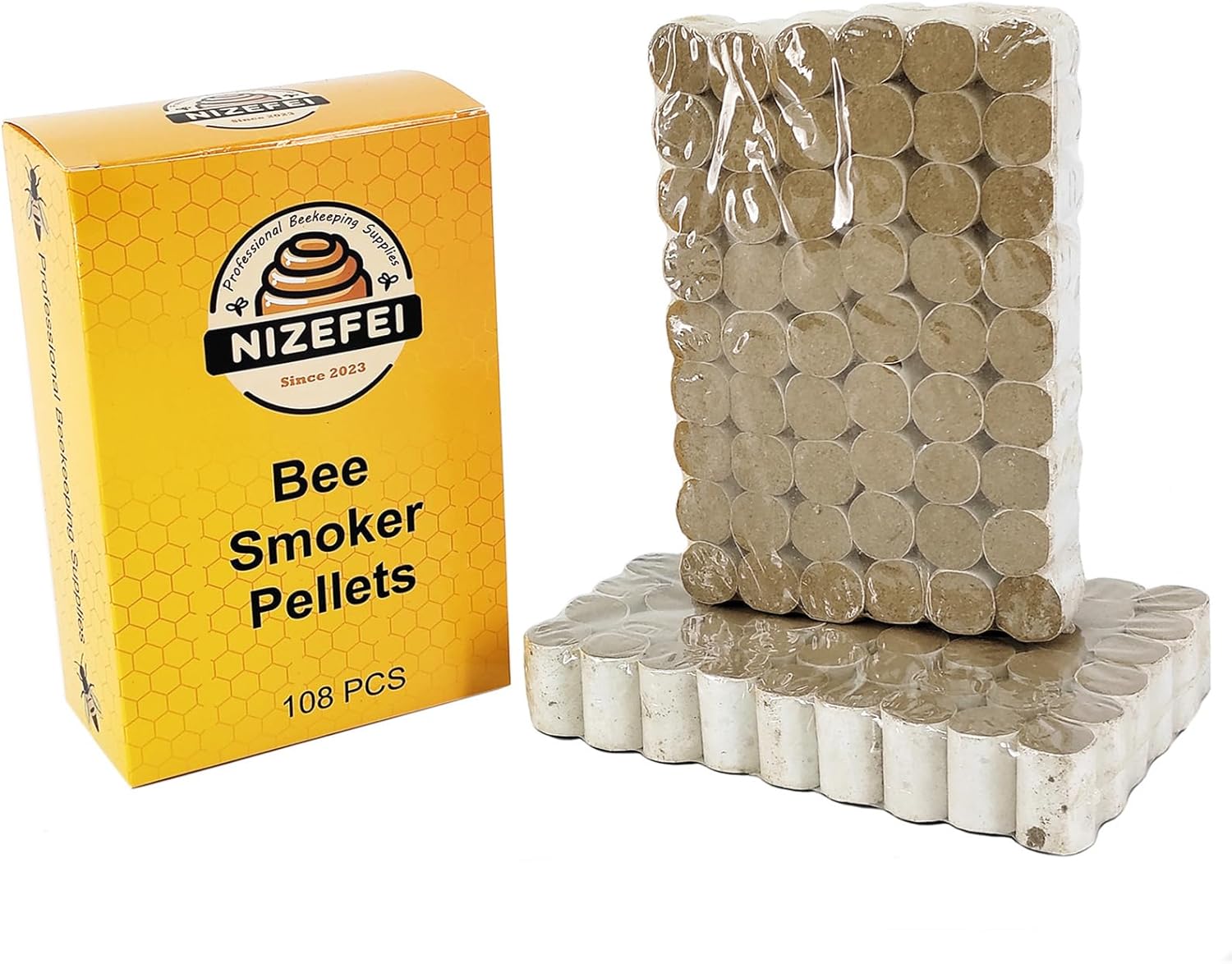 Amazon.com : NIZEFEI 108PCS Bee Smoker Pellets, Honeybee Specific Smoke ...