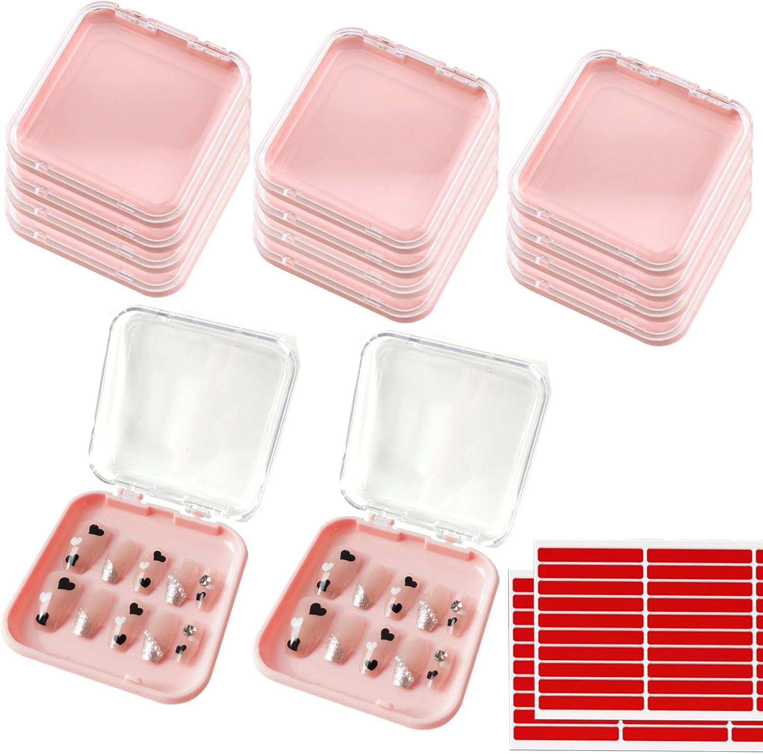 Amazon.com: 14 Pcs Press On Nail Packaging Box Press on Nail Storage ...