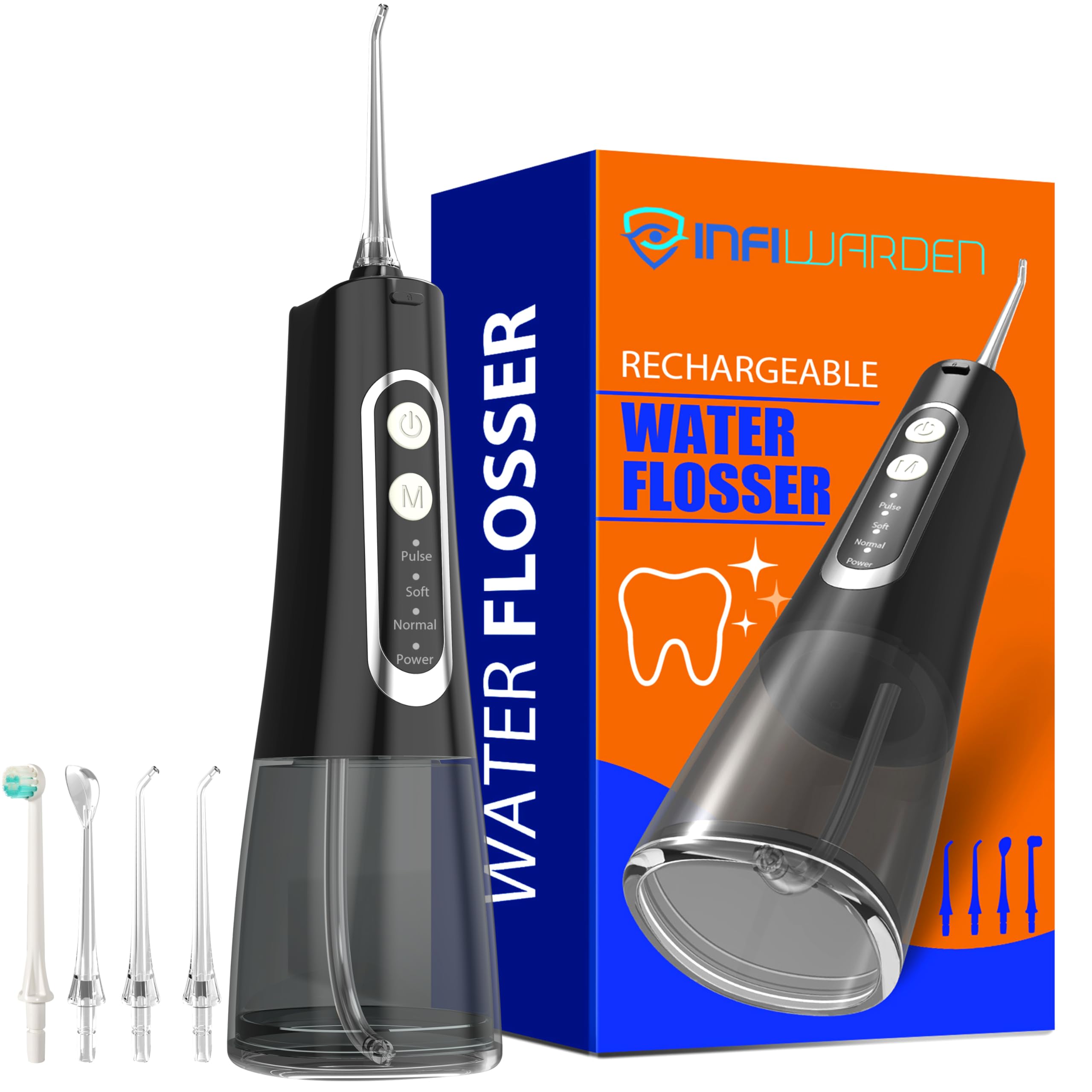 Amazon.com: Portable Cordless Water Flosser, Rechargeable Water Dental ...