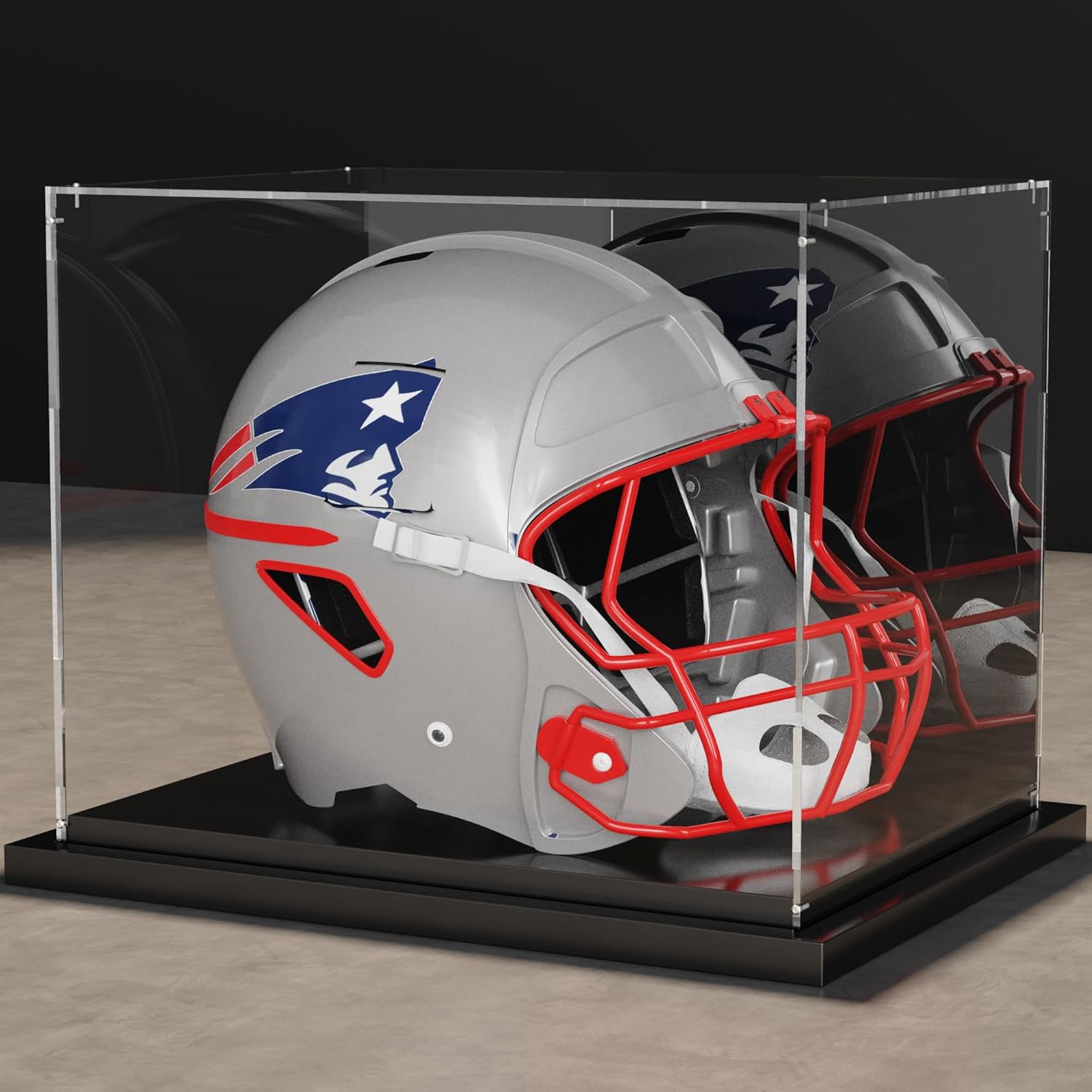 Amazon.com: Putros Football Helmet Display Case Full Size with Mirror ...