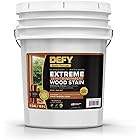 DEFY Extreme 5 Gallon Semi-Transparent Exterior Wood Stain, Cedar Tone ...
